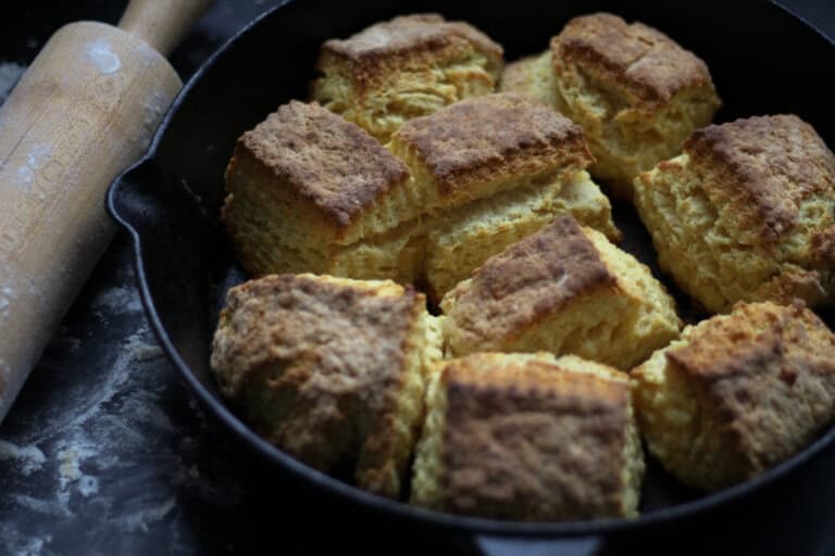 Brown Butter Cast Iron Biscuits [done in 20 minutes start to finish]