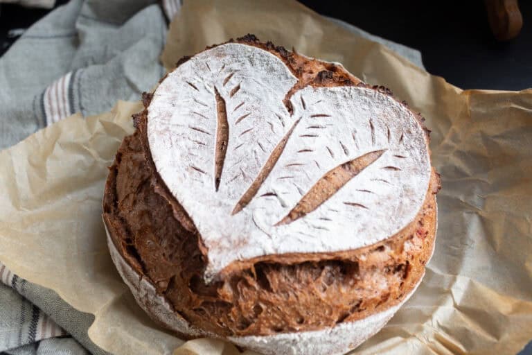 Perfect Pink Sourdough Bread made with Beetroot Powder - Hopewell Heights