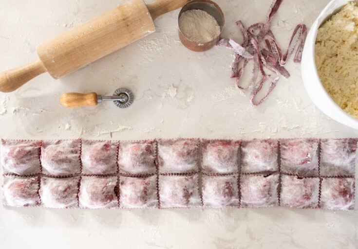 Pink Beetroot Cheese Ravioli for Valentine's Day - Hopewell Heights