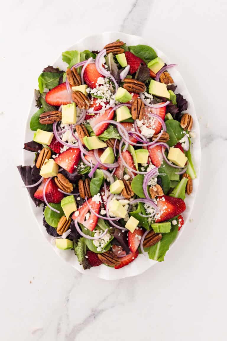 Strawberry Steak Salad with Kefir Poppy Seed Vinaigrette - Hopewell Heights