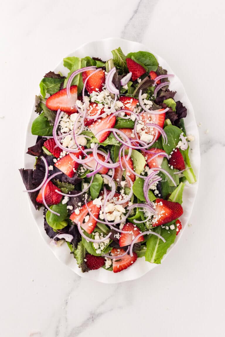 Strawberry Steak Salad with Kefir Poppy Seed Vinaigrette - Hopewell Heights